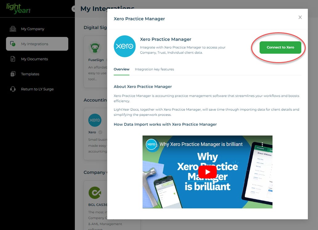 Xero Practice Manager and LYD Integration