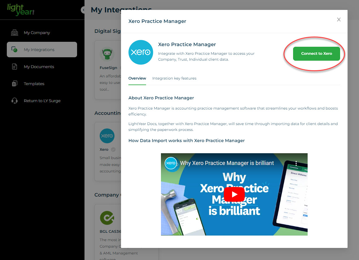 Xero Practice Manager and LYD Integration