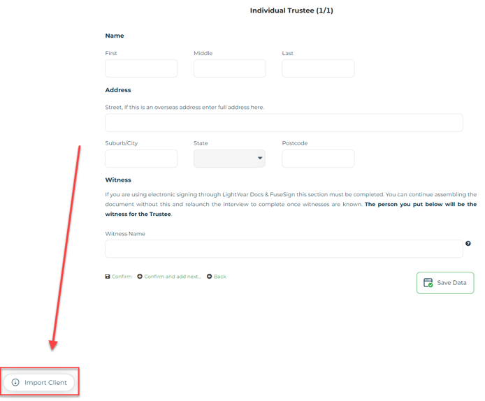 How to import data into an interview from XPM?