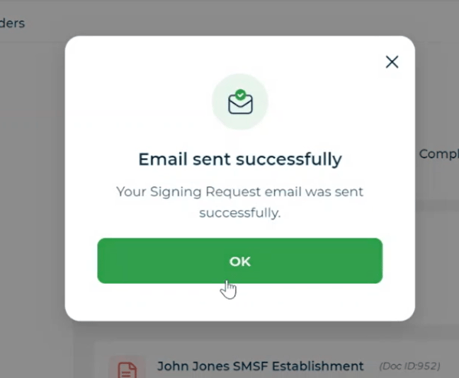 How does FuseSign send the document for signing?