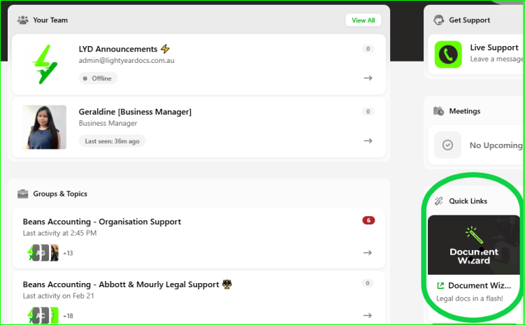 Profile Overview - Document Wizard